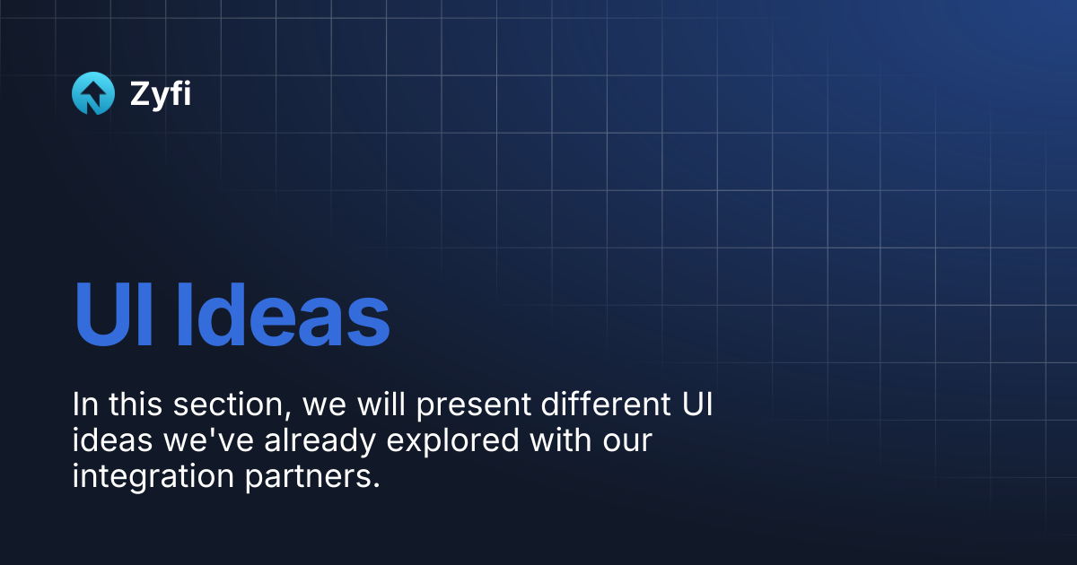 UI Ideas | Zyfi